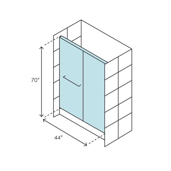 Basco Infinity 44 X 70 Bypass Semi Frameless Shower Door Wayfair